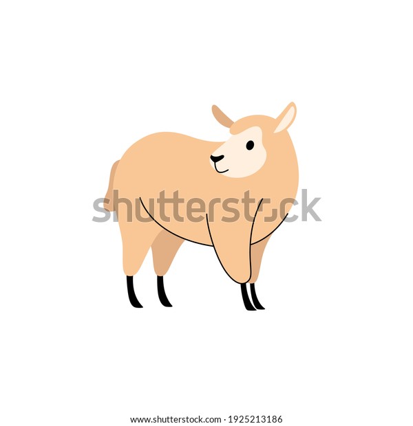 Illustration Sheep Simple Contour Vector Illustration Stock Vector ...