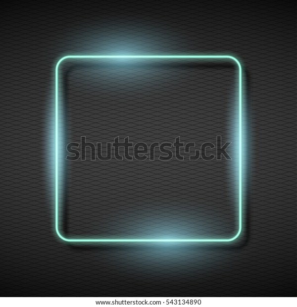 Illustration Shining Square Banner Vector Neon Stock Vector (Royalty ...