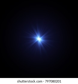 Illustration Shining Star Flare Many Rays Stock Vector (Royalty Free ...