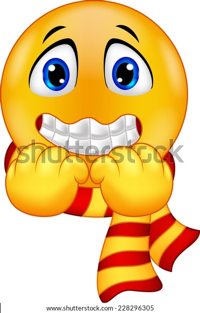 Illustration Shivering Smiley Arkivvektor (royaltyfri) 228296305