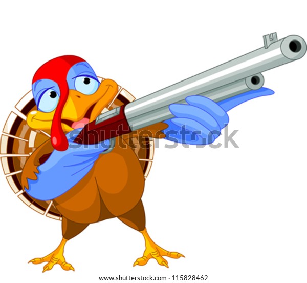 Illustration Shooting Turkey Stock Vector (Royalty Free) 115828462 ...