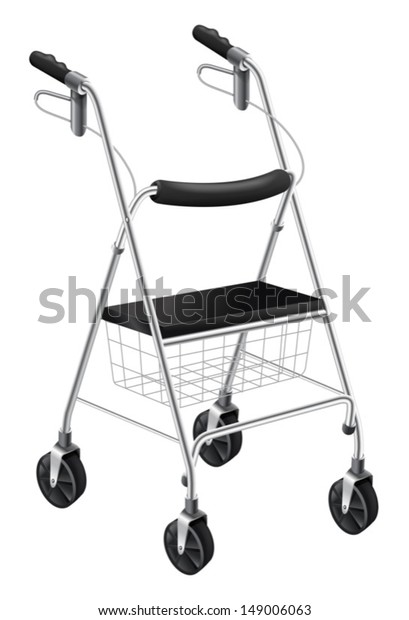 Illustration Showing Rollator Walker Stock Vector (Royalty Free ...