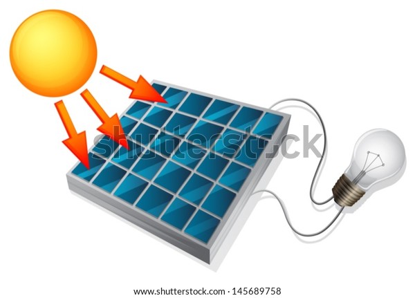 Illustration Showing Solar Cell Concept Stock Vector (Royalty Free ...