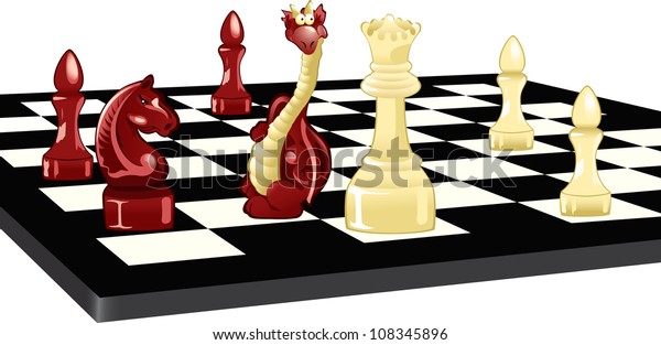 Illustration Shows Chess Board On Chess Stock Vector (Royalty Free ...