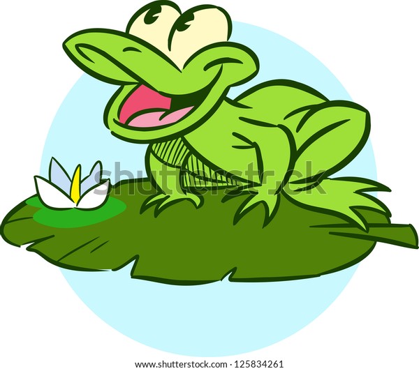 Illustration Shows Funny Cartoon Frog She: เวกเตอร์สต็อก (ปลอดค่า ...
