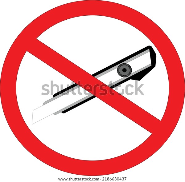Illustration Sign Do Not Use Cutter Stock Vector (Royalty Free ...
