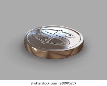 Illustration Silver Coin Stock Vector (Royalty Free) 268995239 ...