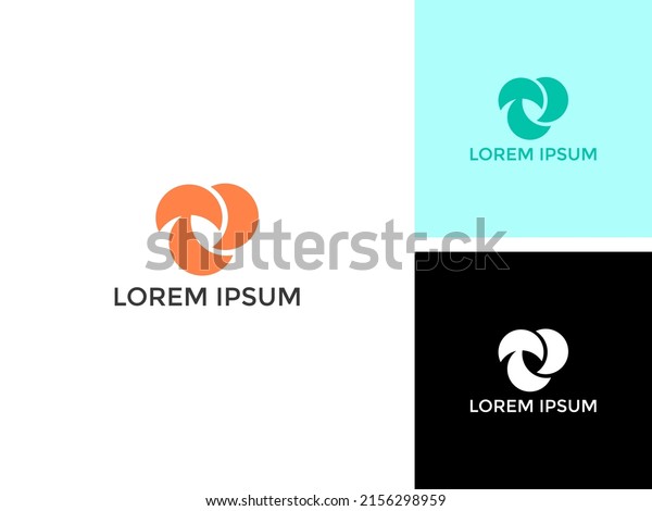 Illustration Simple Abstract Palm Logo Design Stock Vector (Royalty ...