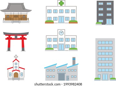 Illustration Simple Building Stock Vector (Royalty Free) 1993982408 ...