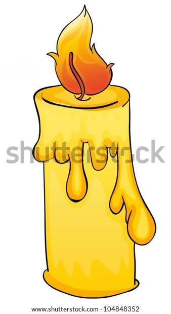 Illustration Simple Candle Stock Vector (Royalty Free) 104848352 ...