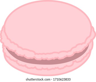 Illustration Simple Cute Pink Macaron Stock Vector (Royalty Free ...