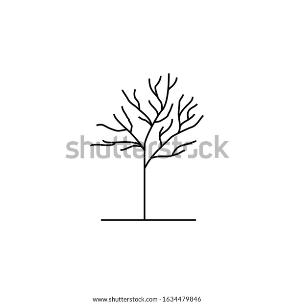 Illustration Simple Dead Tree Dry Season Stock Vector (Royalty Free ...