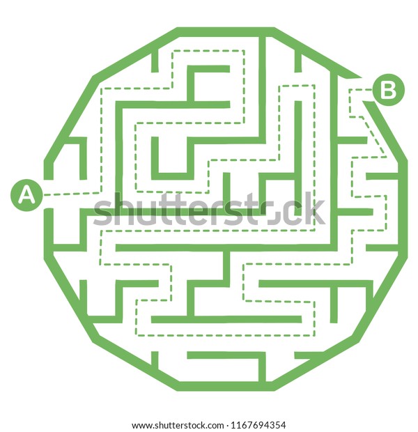 Illustration Simple Labyrinth Maze Conundrum Kids: เวกเตอร์สต็อก (ปลอด ...