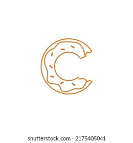 Illustration Simple Letter C Donut Stock Vector (Royalty Free ...