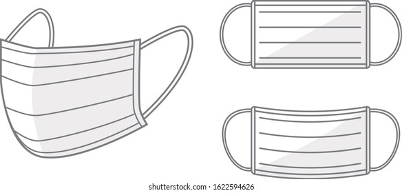 Illustration Simple Mask Stock Vector (Royalty Free) 1622594626 ...