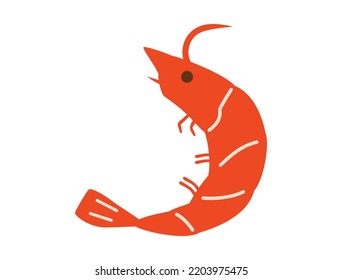 Illustration Simple Shrimp Stock Vector (Royalty Free) 2203975475 ...