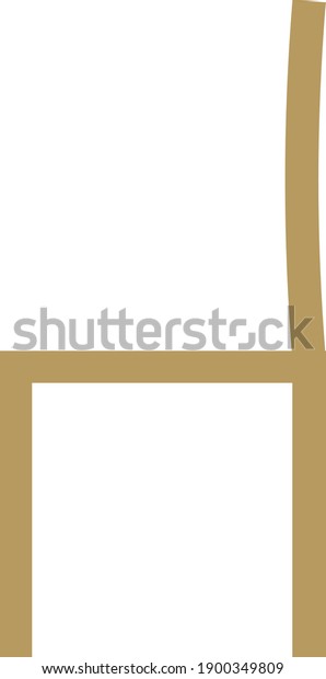 Illustration Simple Side View Wooden Chair: เวกเตอร์สต็อก (ปลอดค่า ...