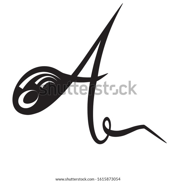 Illustration Simple Taper Tip Logo Alphabet Stock Vector (Royalty Free ...