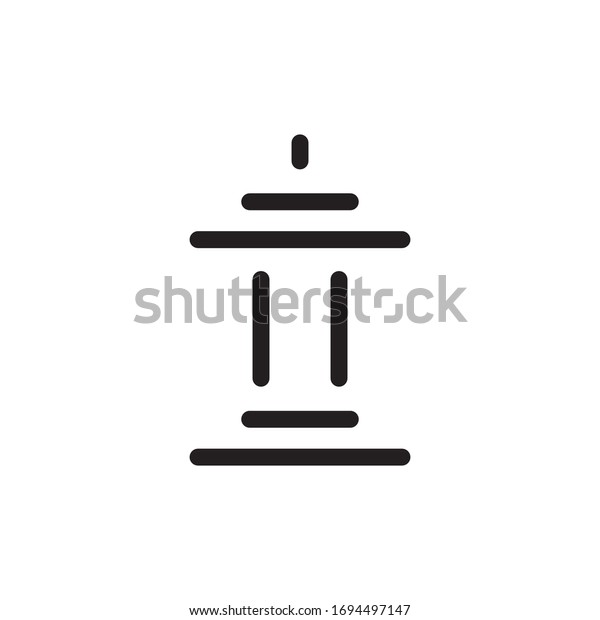 Illustration Simple Temple Logo Design Vector Stock Vector (Royalty ...
