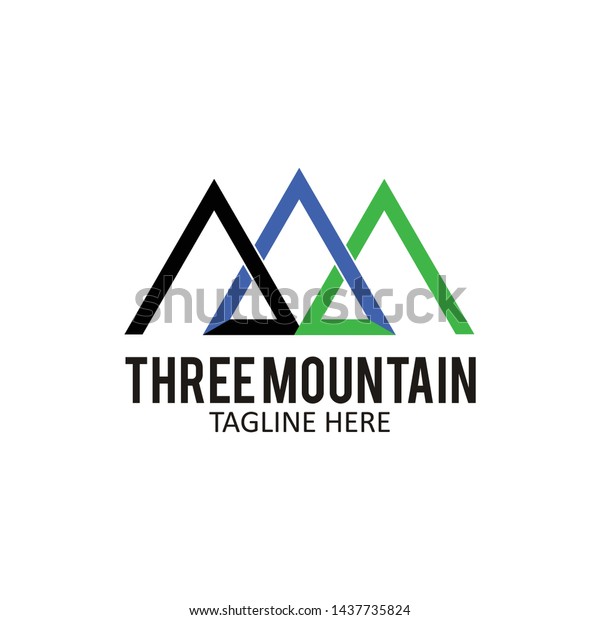 Illustration Simple Triangle Mountains Logo Vector Stock Vector ...