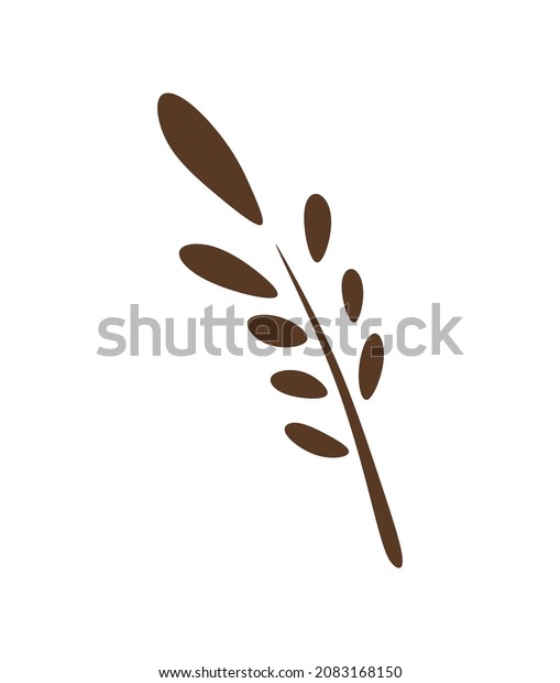 Illustration Simple Twig Leaves Stock Vector (Royalty Free) 2083168150 ...