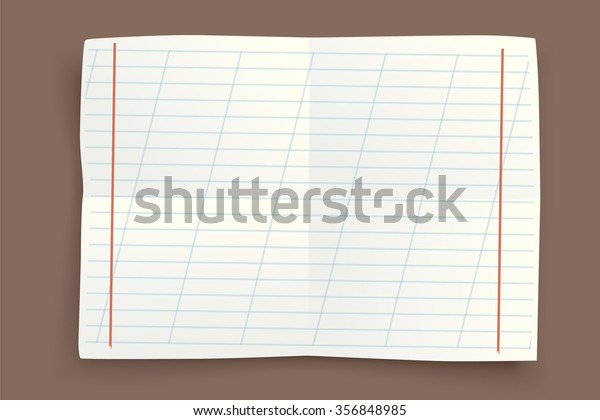 Illustration Single Three Paper Lists Shadows: vector de stock (libre ...