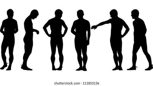 Illustration Six Man Poses Isolated On: เวกเตอร์สต็อก (ปลอดค่าลิขสิทธิ์ ...