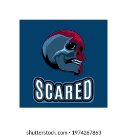 Illustration Skull Terrified Expression Stock Vector (Royalty Free ...