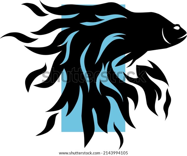 Illustration Small Beta Fish Big Long: เวกเตอร์สต็อก (ปลอดค่าลิขสิทธิ์ ...