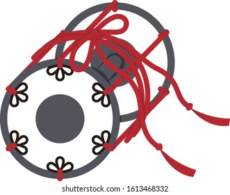 Illustration Small Hand Drum Stock Vector (Royalty Free) 1613468332 ...