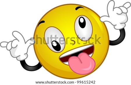 Illustration Smiley Goofing Around Stock Vector (Royalty Free) 99615242 ...