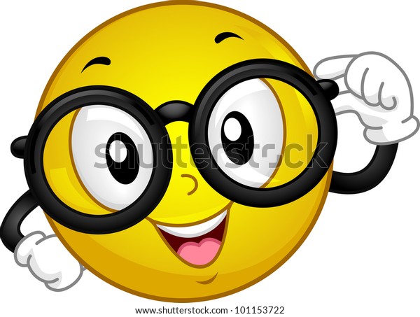 Illustration einer Brille mit Smiley: Stock-Vektorgrafik (Lizenzfrei ...