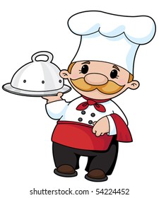 Illustration Smiling Cook Stock Vector (Royalty Free) 54224452 ...