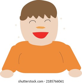 Illustration Smiling Man Stock Vector (Royalty Free) 2185766061 ...