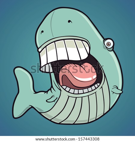 Illustration Smiling Whale Stock Vector (Royalty Free) 157443308 ...