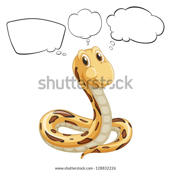 Illustration Snake Thinking On White Background Stock Vector (Royalty ...