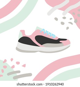 Illustration Sneaker Abstract Background Stock Vector (Royalty Free ...