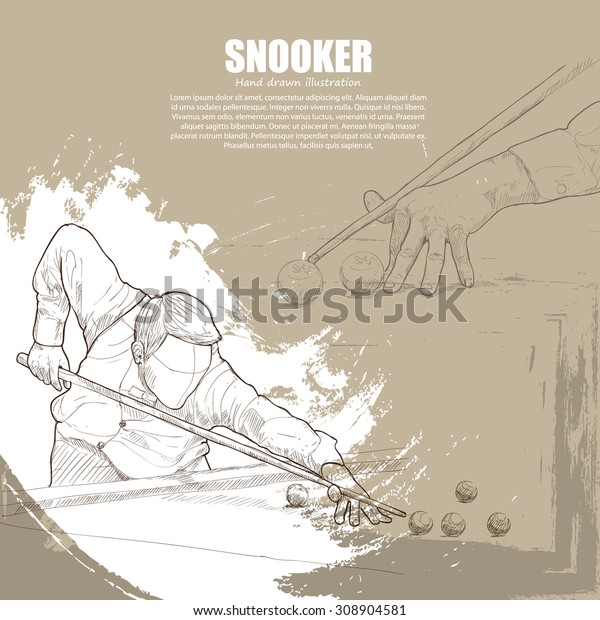 Illustration Snooker Snooker Background Stock Vector (Royalty Free ...