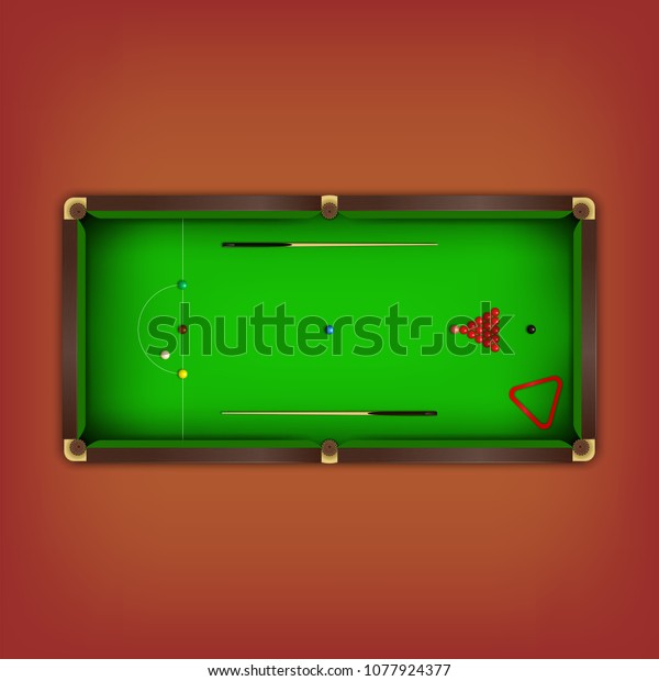Illustration Snooker Table Balls Starting Position Stock Vector ...