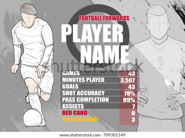 Illustration Soccer Players Forwards Position Game Stock Vector ...