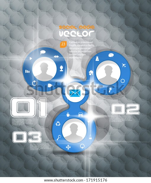 Illustration Social Media Technology Background Vector Stock Vector ...