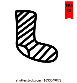 Illustration Sock Flat Icon Stock Vector (Royalty Free) 1633849972 ...