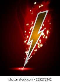 Illustration Sparkling Lightning Bolt Electric Effect Stock Vector ...