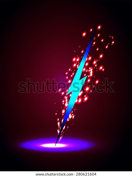 Illustration Sparkling Lightning Bolt Electric Effect Stock Vector ...