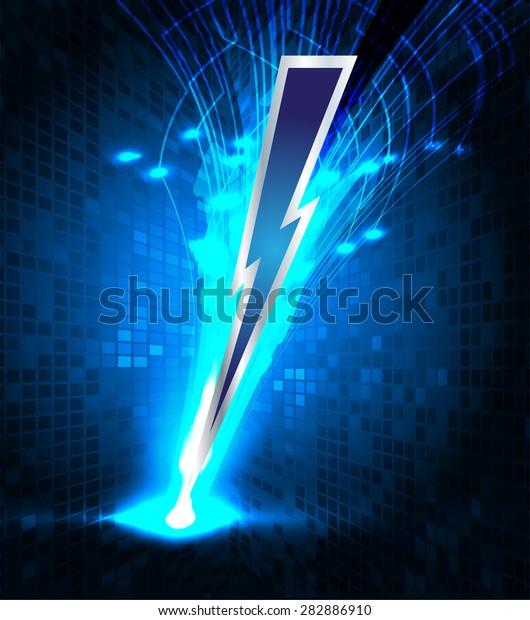 Illustration Sparkling Lightning Bolt Electric Effect Stock Vector ...