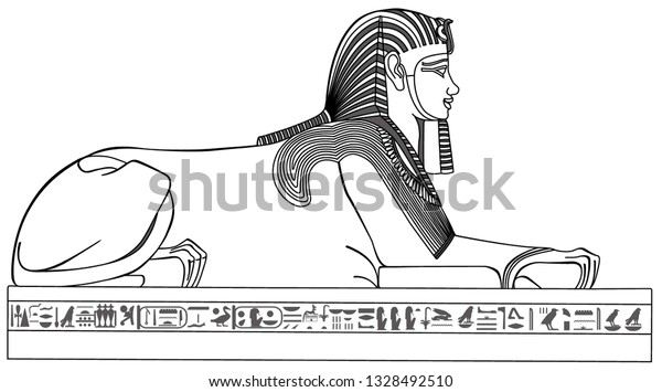Illustration Sphinx Statue Ancient Egyptian Mythical 库存矢量图（免版税 ...