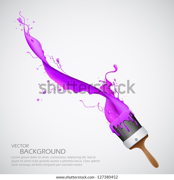 Illustration Splash Color Paint Brush Stock Vector (Royalty Free ...