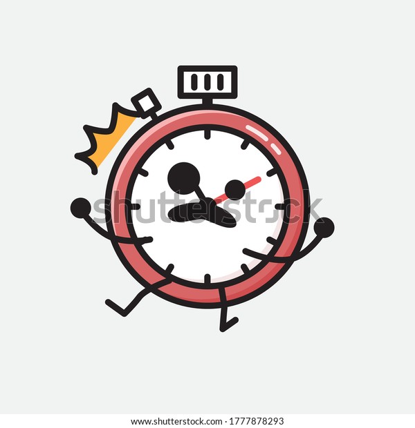 Illustration Sport Timer Vector Character Stock Vector (Royalty Free ...