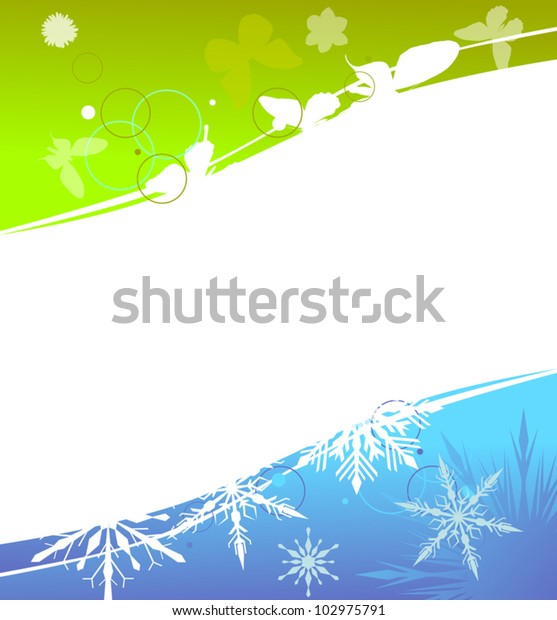 Illustration Spring Winter Background Stock Vector (Royalty Free ...