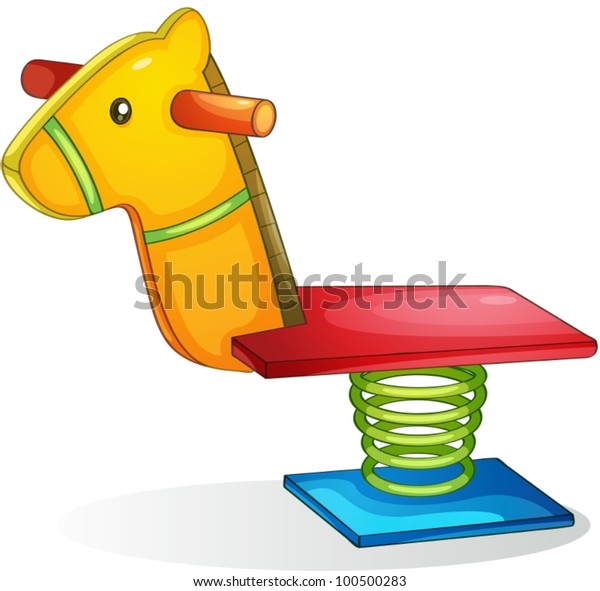Illustration Springy Horse Stock Vector (Royalty Free) 100500283 ...